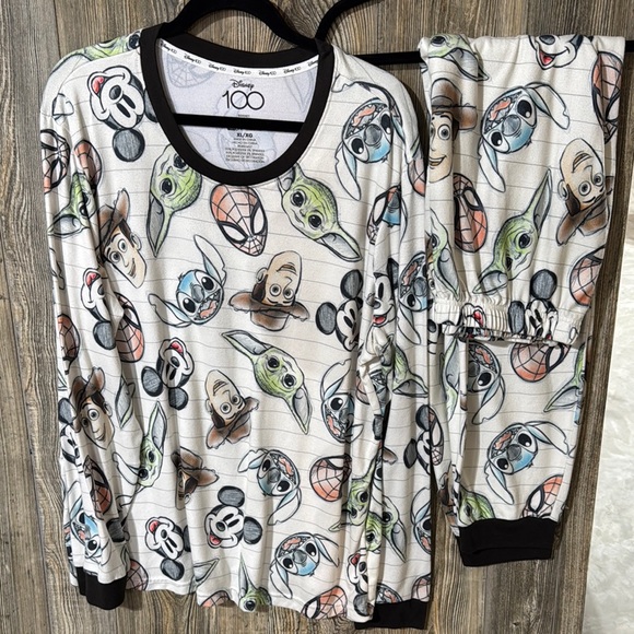 Disney | Other | Disney Mens Pajamas White With Character Print | Poshmark